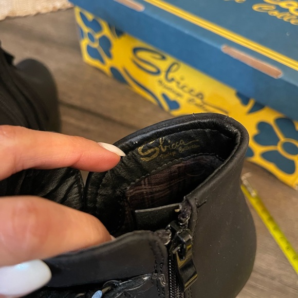 Sbicca | Shoes | Sbicca Black Zepp Chunky Wedge Size 6 Ankle Boots ...